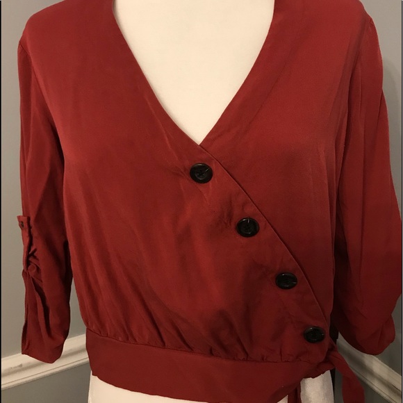 a.n.a | Tops | Rust Colored Blouse | Poshmark